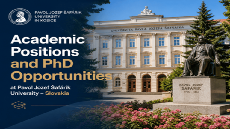Academic positions and PhD opportunities are available at Pavol Jozef ...